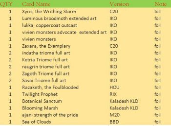 Fixed Cards List – Magic: The Gathering